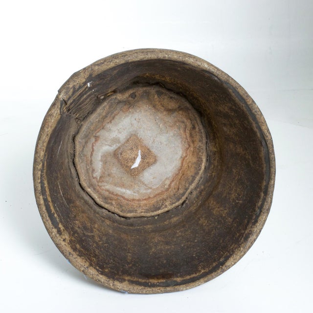 Antique African Tribal Leather Cuir Goatskin Bucket Basket Catch It All ...