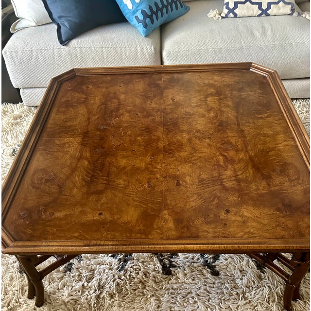 Vintage Chinoiserie Brandt Hollywood Regency Tortoise Finish Coffee ...