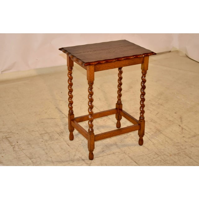 English Oak Side Table, Circa 1900 | Chairish