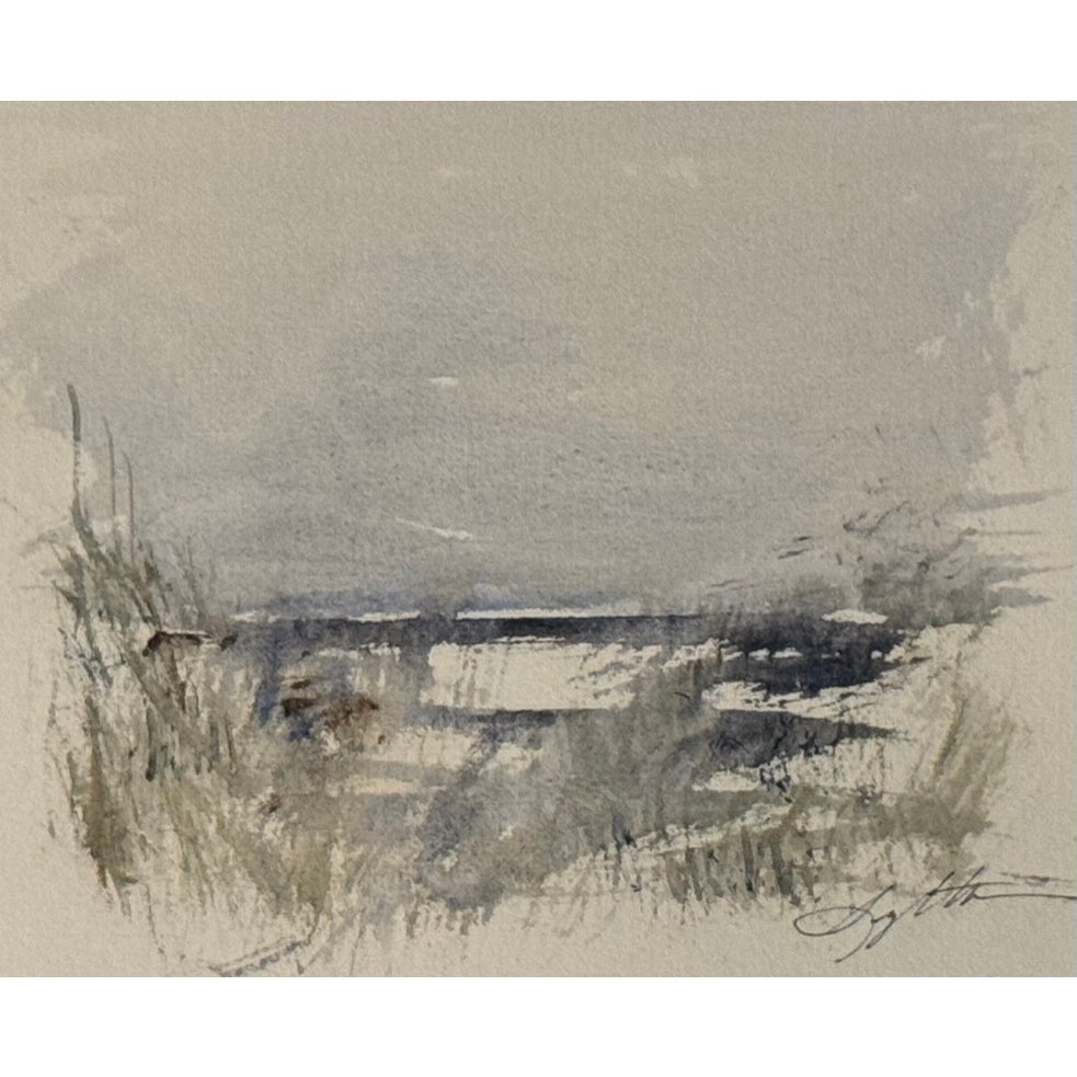 "Long Island Sound" Landscape Watercolor Painting by Georgia ...