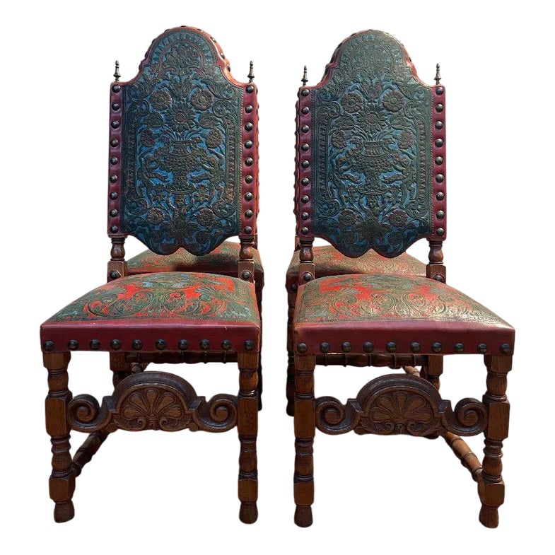 Louis Xiii Chairs, Set of 4 | Chairish