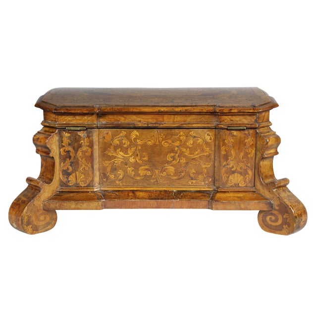 Dutch Rococo Walnut and Marquetry Document Box | Chairish