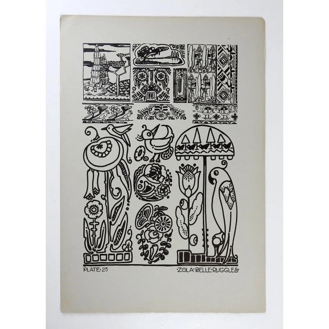 Vingage 1920's Art Deco Design Serigraph | Chairish