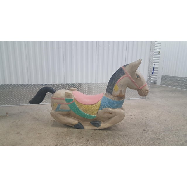 Vintage 1980s Carved Rocking Horse | Chairish