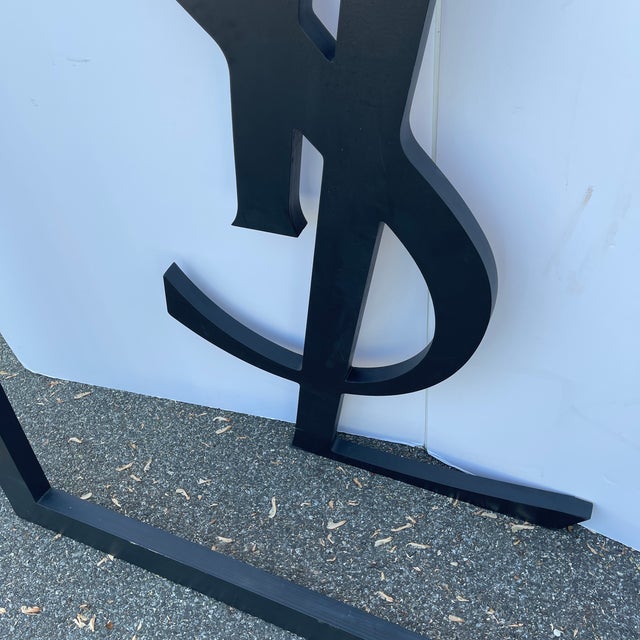 Large 1980s Yves St. Laurent Ysl Standing Logo Advertisement Decor ...