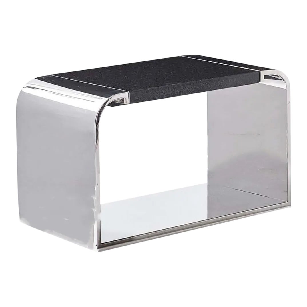 Stanley Jay Friedman for Brueton Steel and Granite "Eclipse" Low Table ...