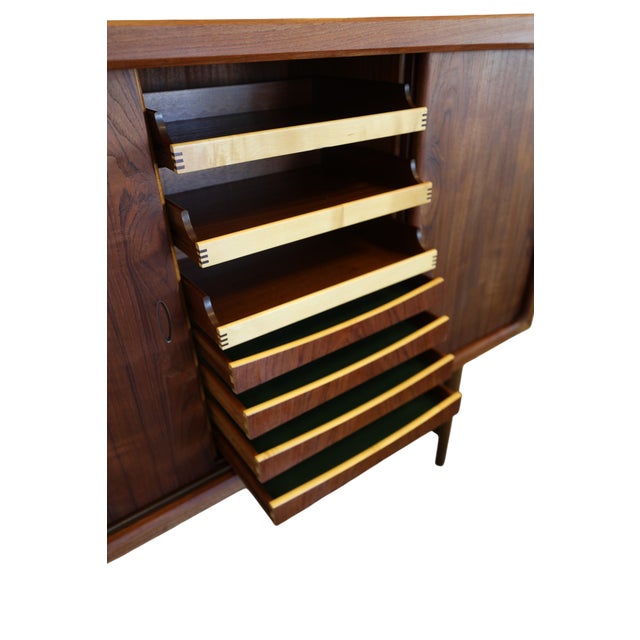 Danish Teak Sideboard with Sliding Doors, 1960s | Chairish
