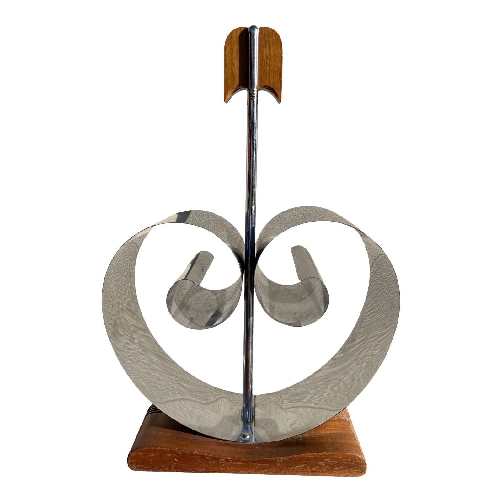 1930s Art Deco Revere Style Metal Mounted Scroll Bookend | Chairish