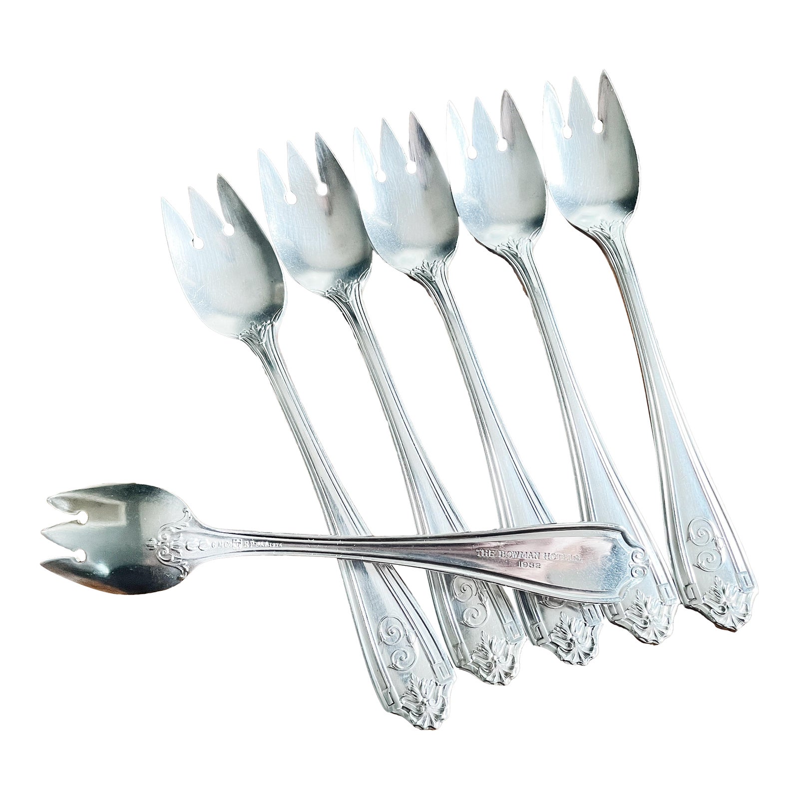 1930s Set of 6 Ice Cream Forks From Hotel Commodore in Nyc | Chairish