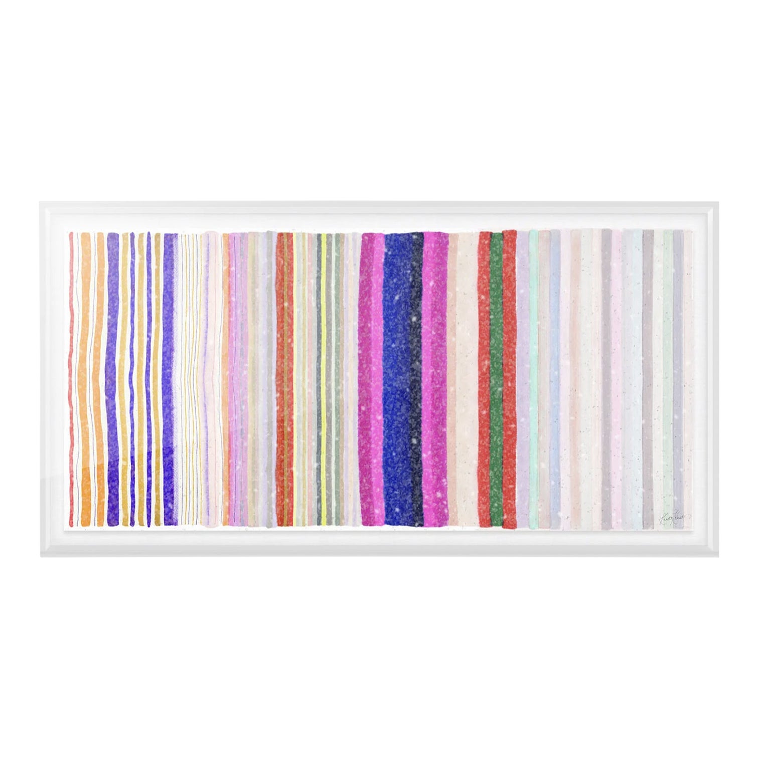 "Rainbow Bliss" Original Hand-Embellished Framed Fine Art Print | Chairish