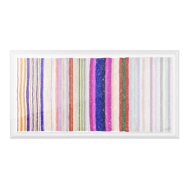 "Rainbow Bliss" Original Hand-Embellished Framed Fine Art Print | Chairish