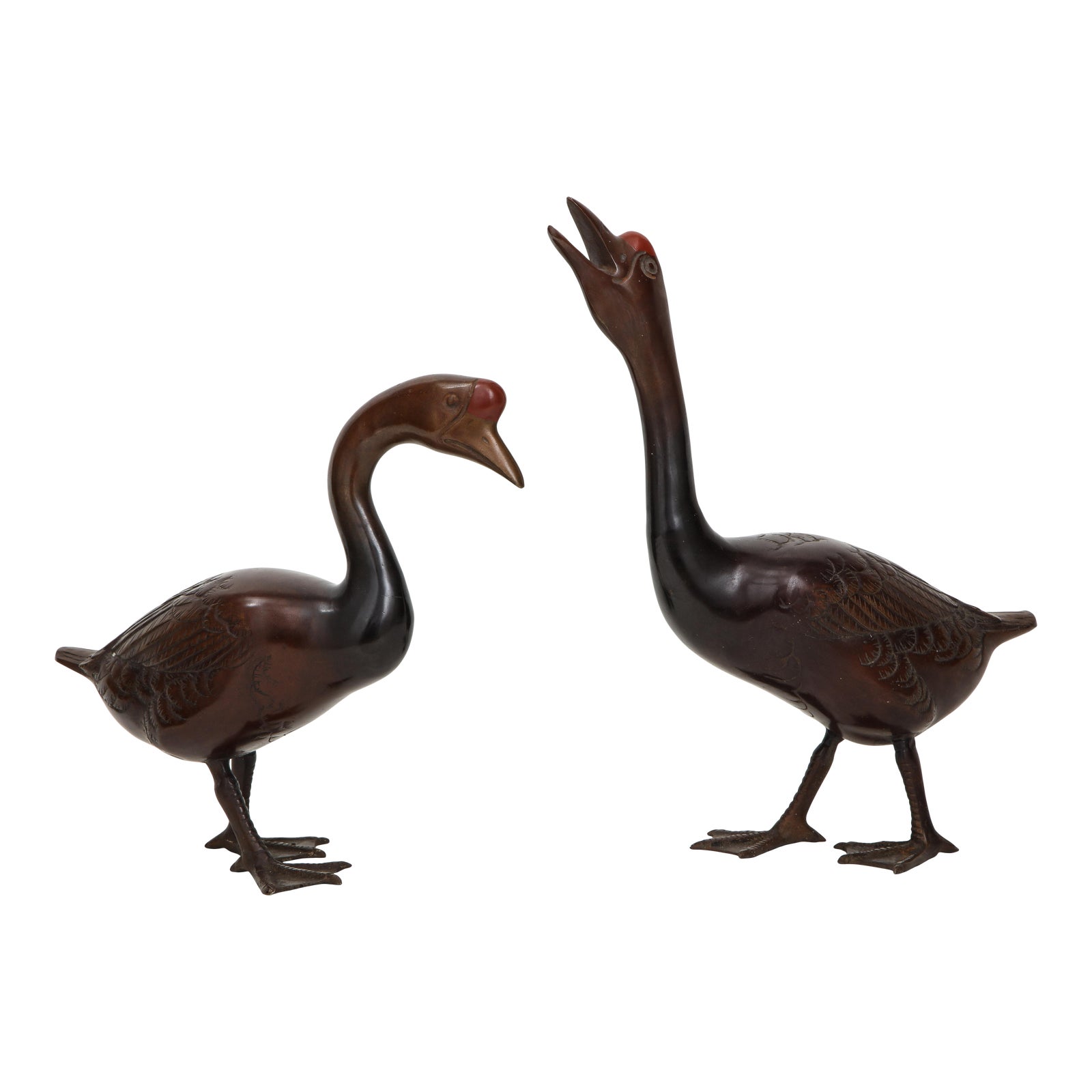 Bronze Geese - a Pair | Chairish