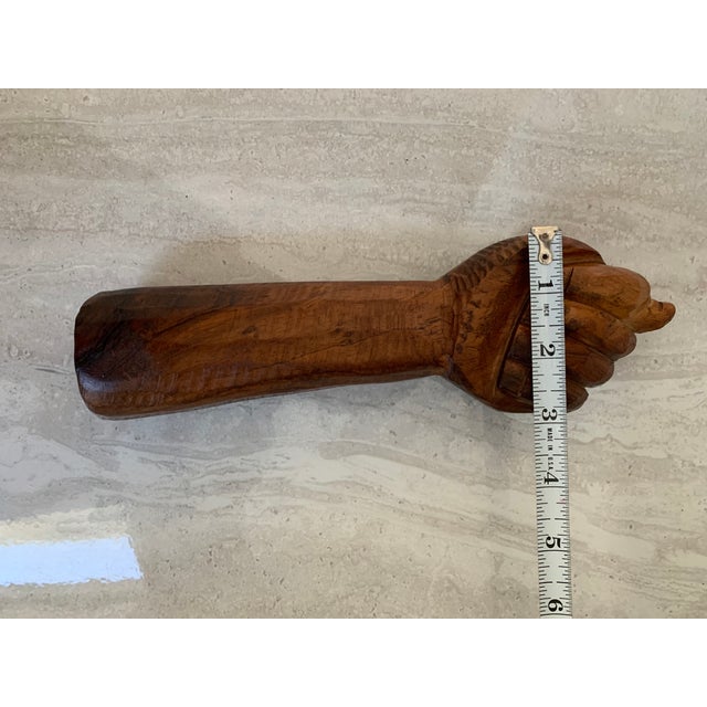 Mid 20th Century Jac-Arte Jacaranda Hand Sculpture Made in Brasil S ...