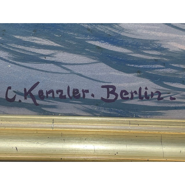 German Naturalism Marine Seascape Oil Painting by Carl Kenzler 1872 ...