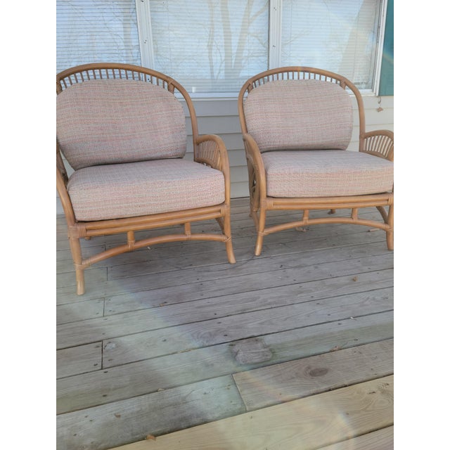 Mid 20th Century Ficks & Reed Rattan Lounge Set - 3 Pieces | Chairish