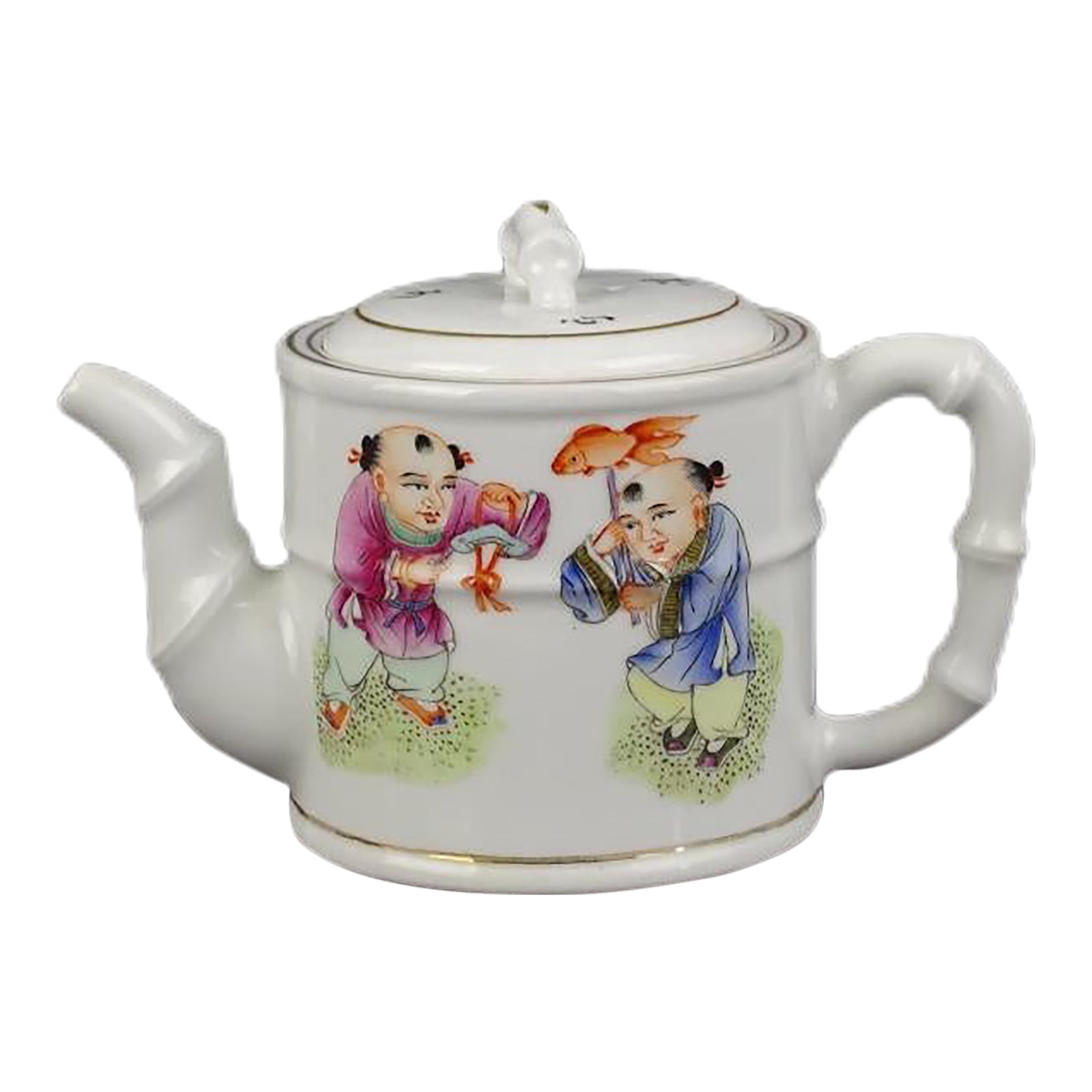 Chinese Vintage Porcelain Tea Pot China Famille Rose Porcelain Tea Pot ...