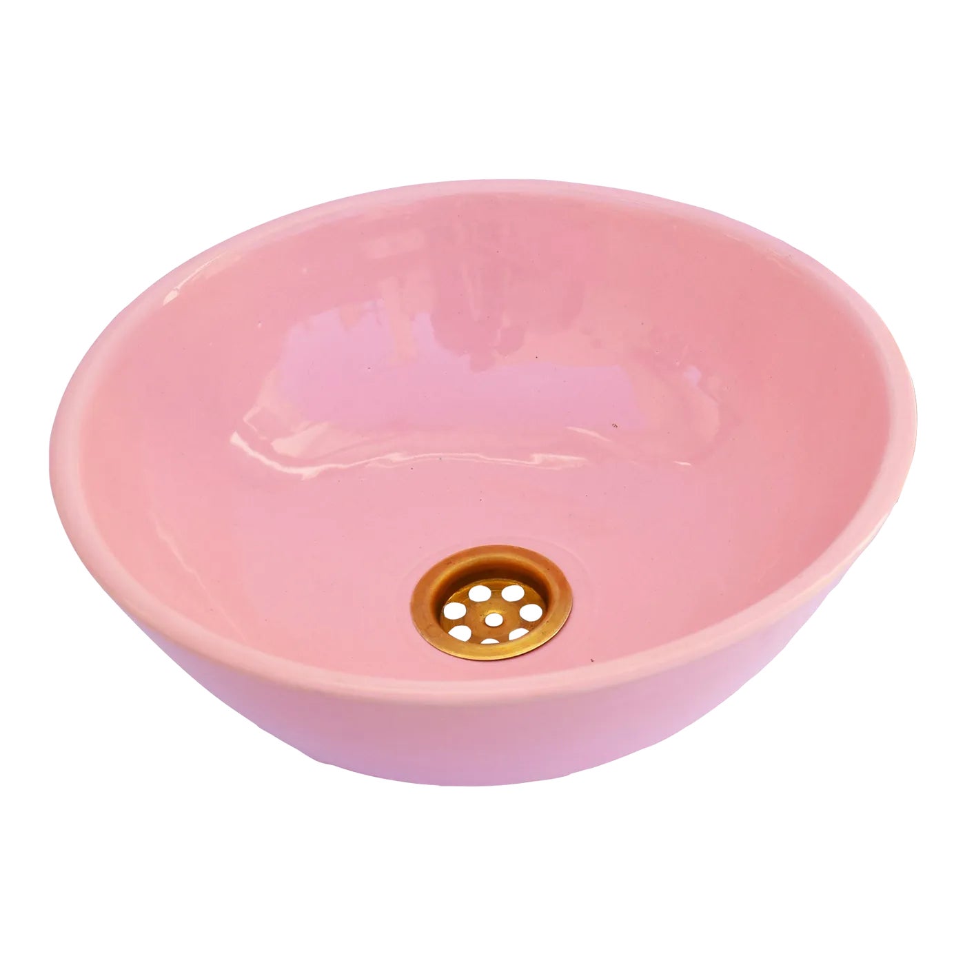 Pink Ceramic Countertop Vessel Sink | Chairish