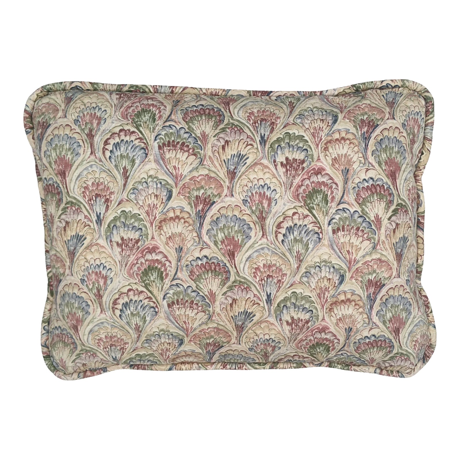 Vintage Italian Marbled Il Papiro Firenze Style Decorative Throw Pillow ...