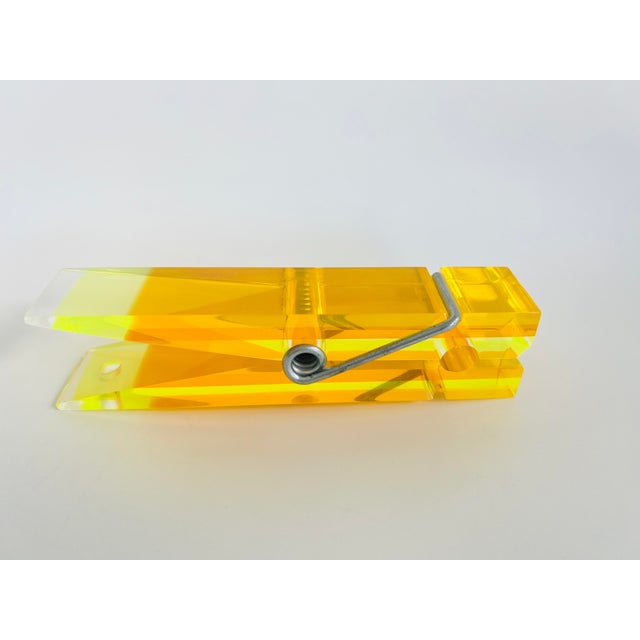 1970s Mid-Century Colored Optic Lucite Oversized Clothes Pin Clip ...