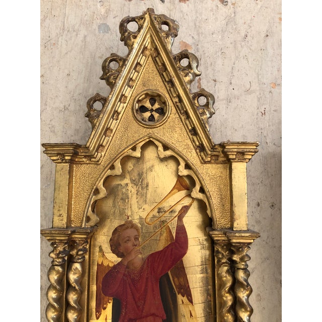 19th Century Giltwood Handpainted Icons -A Pair | Chairish