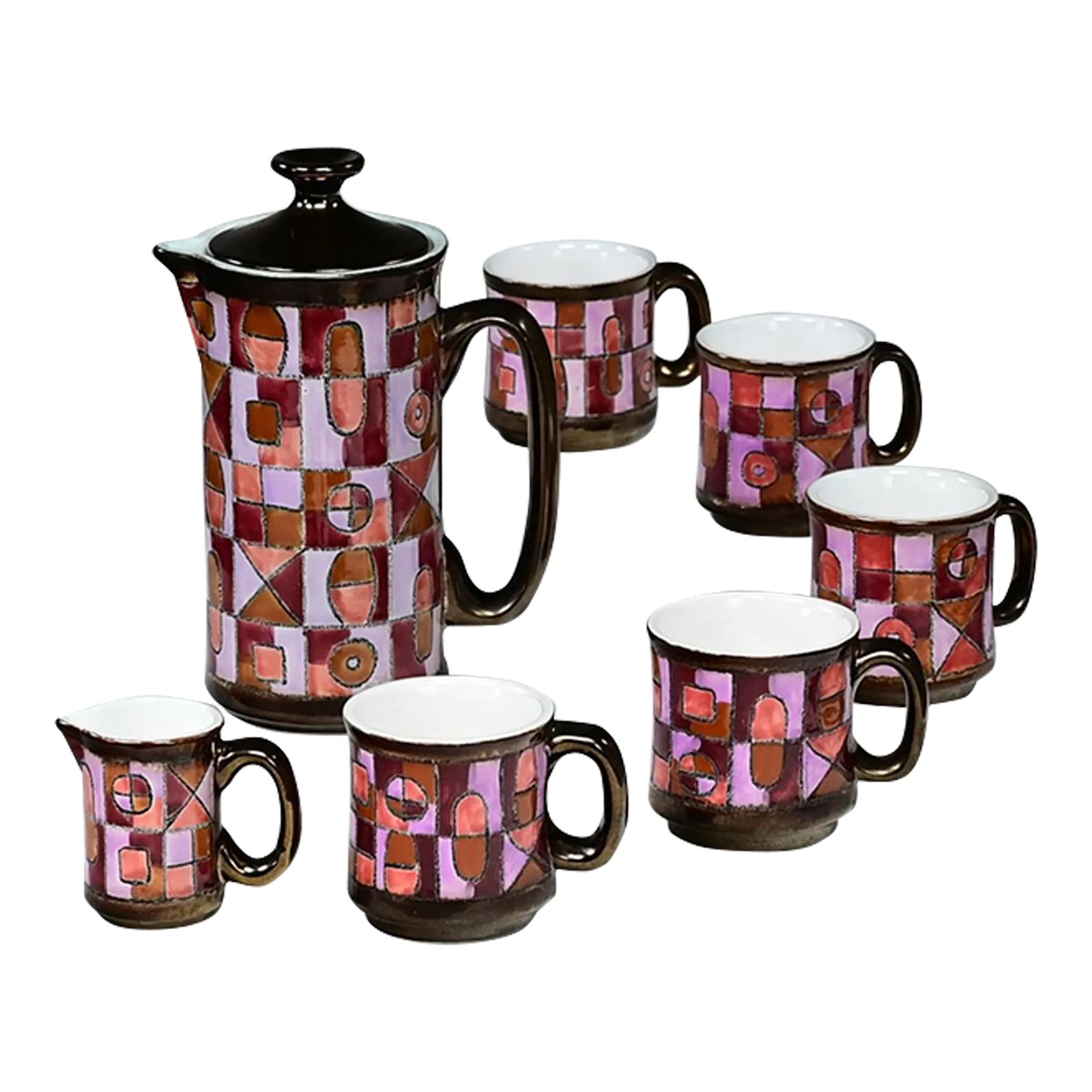 Late 20th Century Modern Vega Pottery Coffee Service Set Made in ...