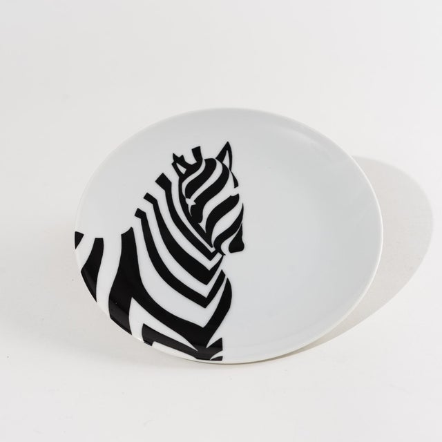 Vintage Fitz and Floyd Zebra Plates - Set of 4 | Chairish