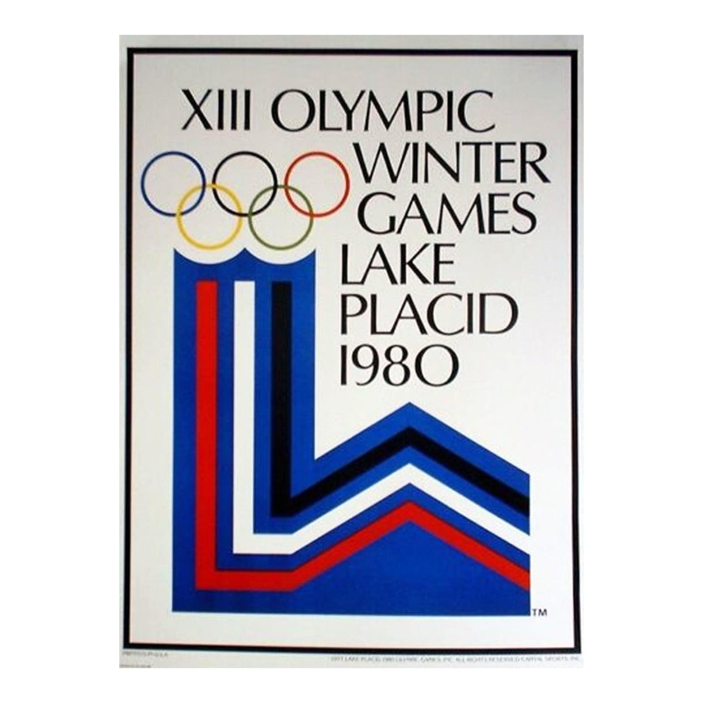 1980 Winter Olympic Games Lake Placid Poster | Chairish