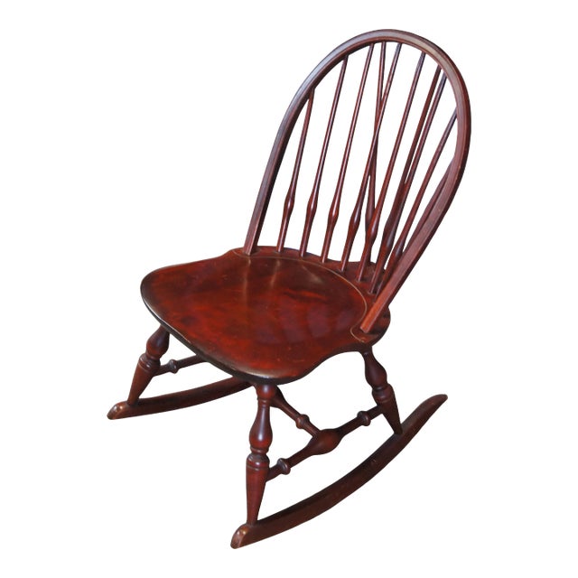 Late 19th Century Antique Nichols & Stone Cherry Windsor Slat Back ...