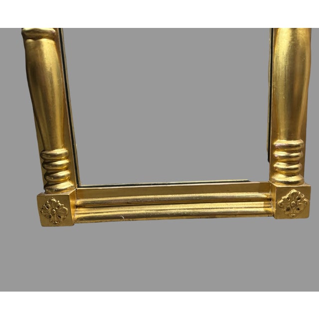 Antique Federal Empire Giltwood Hanging Wall Mirror With Reverse ...