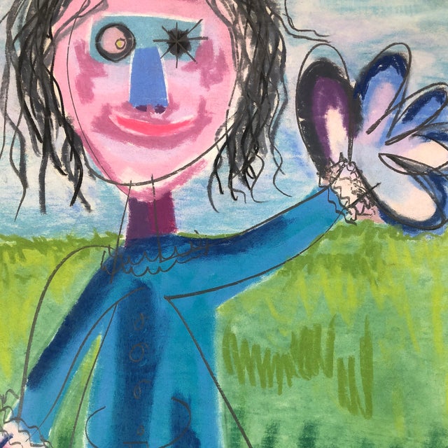 Original Robert Cooke Large Vintage Pastel Drawing1970’s | Chairish