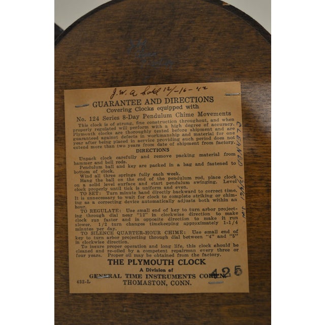 1940s Plymouth Mantel Clock | Chairish