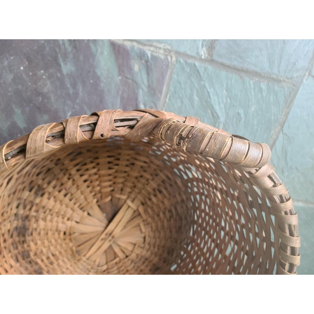 Large Anique Splint Basket | Chairish