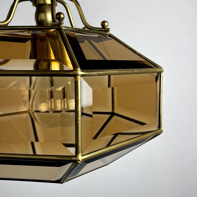 Vintage 1960s Diamond Pendant Lamp Italy | Chairish