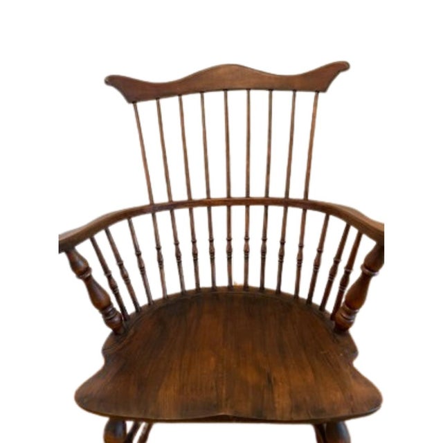 Vintage Comb Back Wood Rocking Chair | Chairish