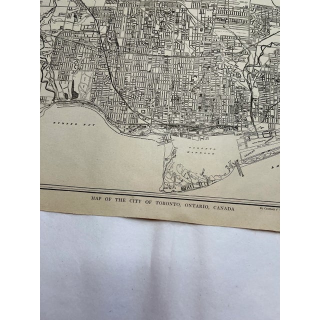 Antique 1920s Toronto City Map | Chairish