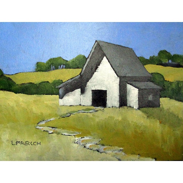 Mendocino White Barn Art Lynne French 9x12 California Landscape Oil ...
