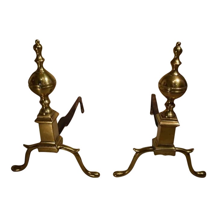 19th Century Andirons Attributed to Whittingham of New York- a Pair ...