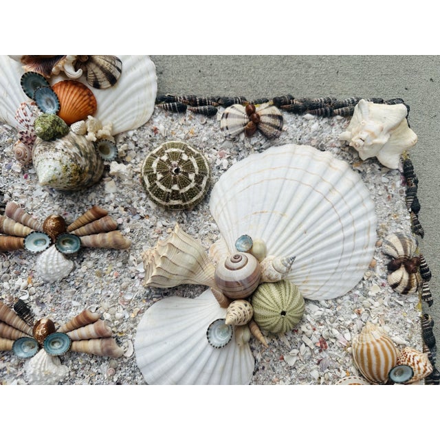 Vintage Hand Crafted Shell Plaque | Chairish