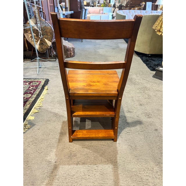 Classic Wood Library Chair | Chairish