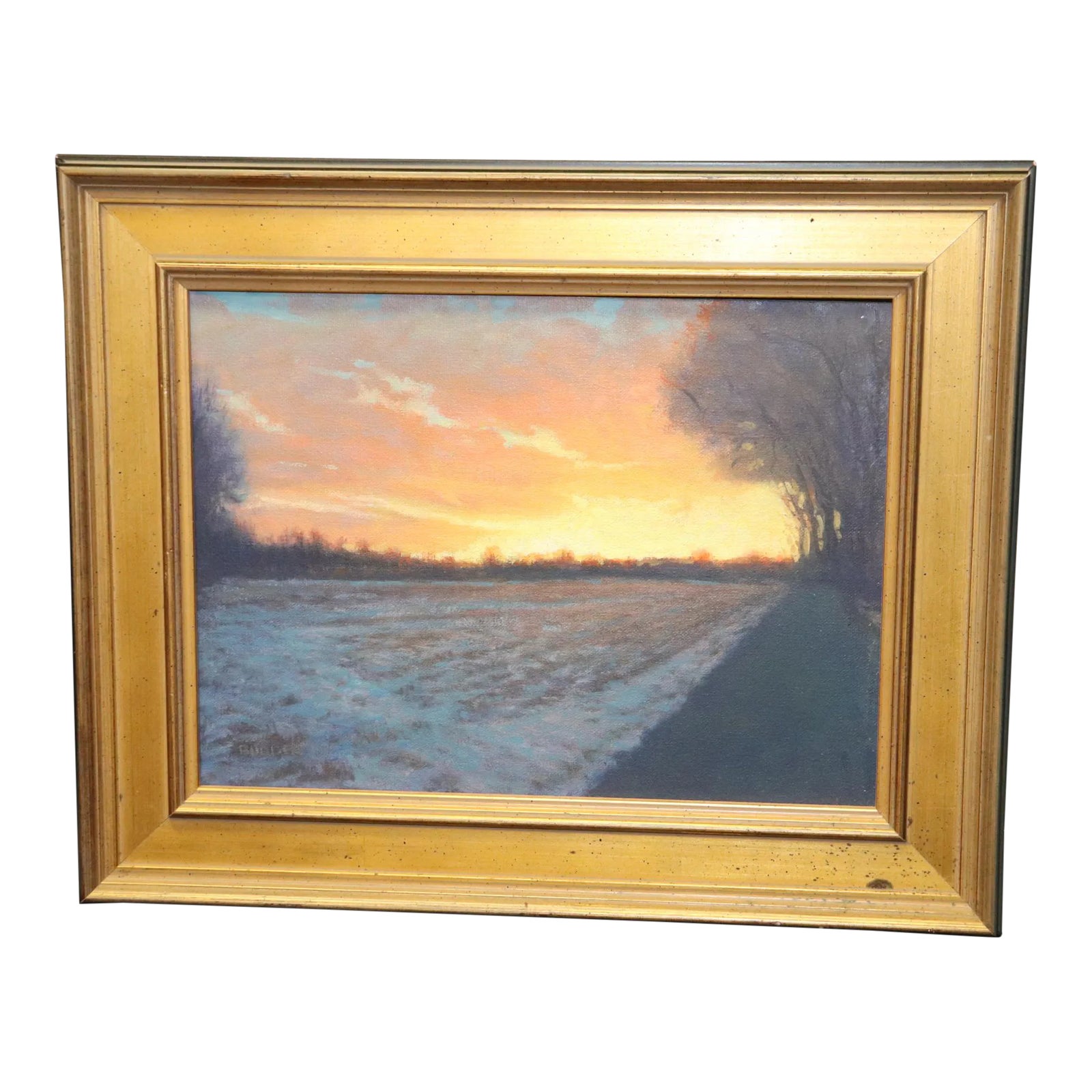 "Sunset"Acrylic Painting by Michael Budden | Chairish
