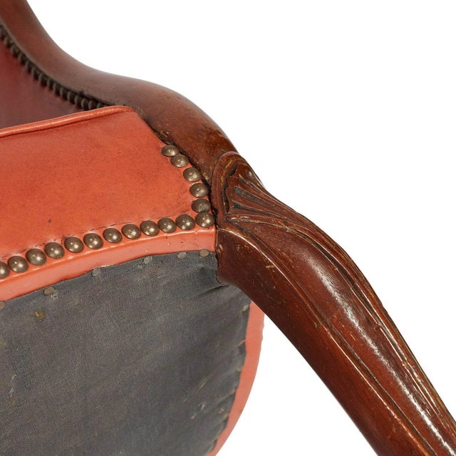 Vintage George III Style Mahogany and Leather Desk Chair, England ...