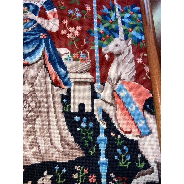1980s Vintage Finished Framed Needlepoint Works / Tapestry Antique ...