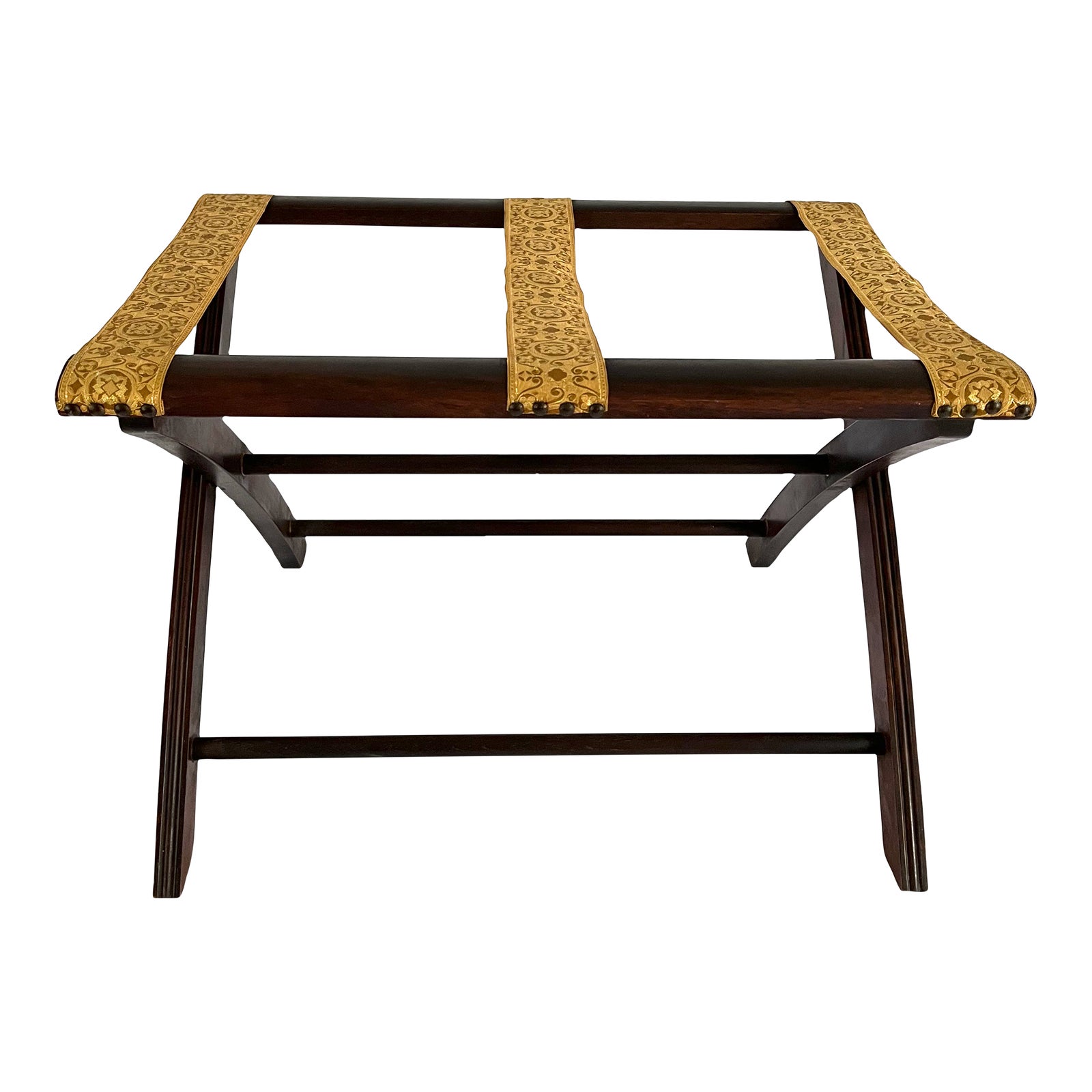 Vintage Wood Luggage Rack | Chairish
