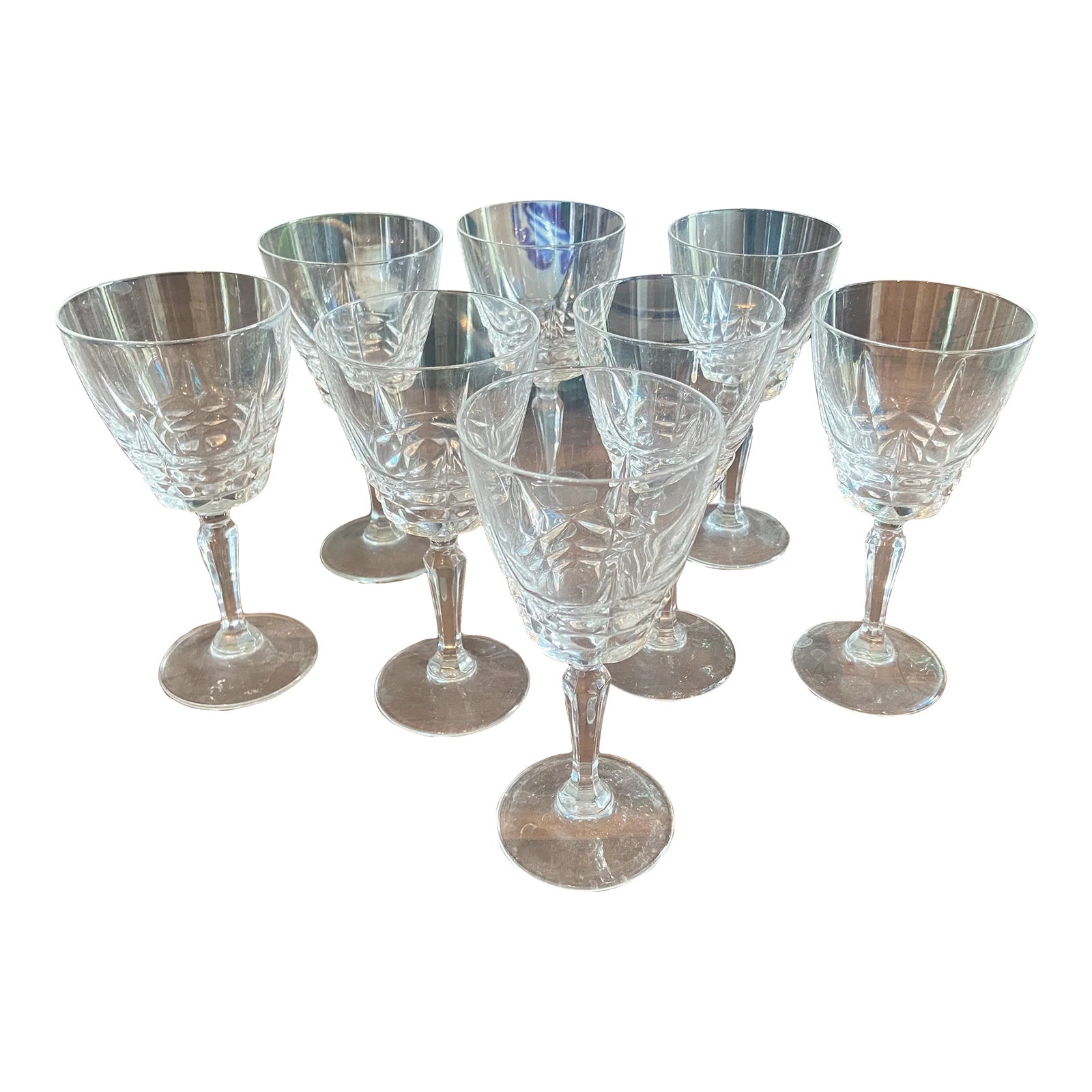 Vintage Wine Glasses Crystal Cut J. G. Durand Chateaudun Stemware by ...