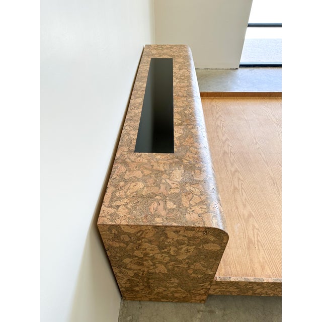 1970s Vintage California King Cork Platform Bed & Headboard | Chairish