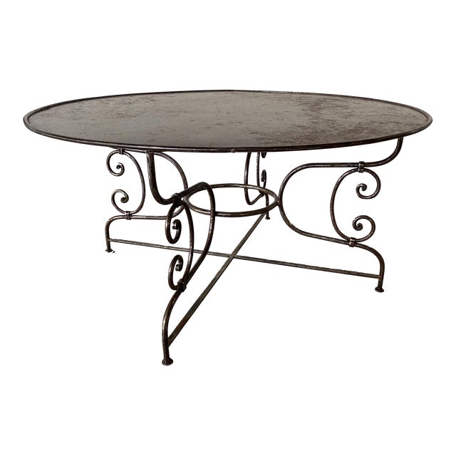 Large Steel Bistro Table | Chairish