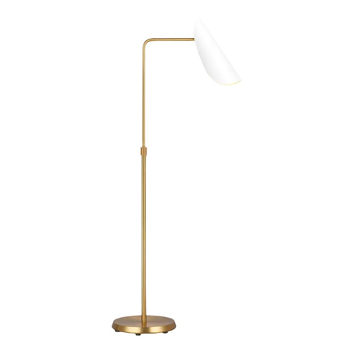 AERIN By Visual Comfort Studio Tresa Task Floor Lamp in Matte White and ...