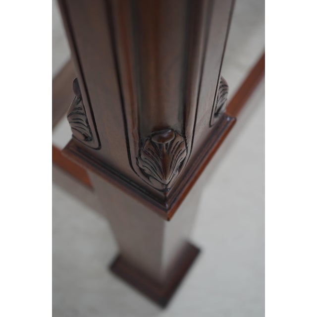 Henredon Queen Size Mahogany Empire Poster Bed | Chairish