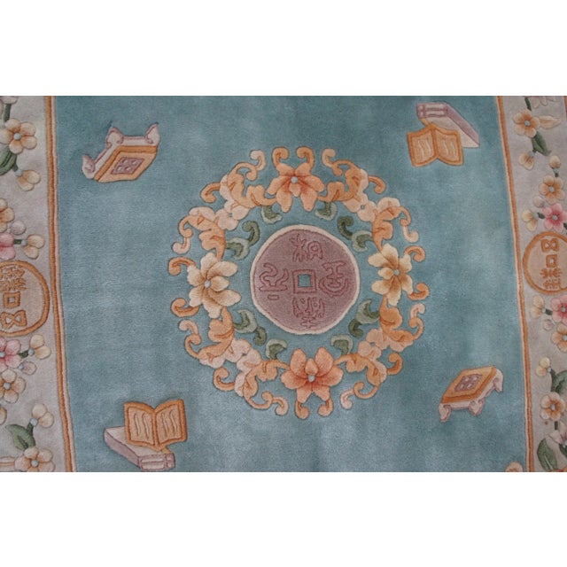 Vintage Chinese Wool Area Rug 4' X 6' | Chairish