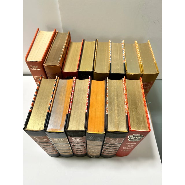 Vintage Orange Decorative Books for Staging Props - Set of 14 | Chairish